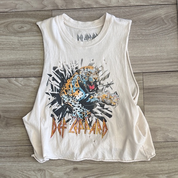 Free People | Tops | Def Leppard Muscle Tank | Poshmark